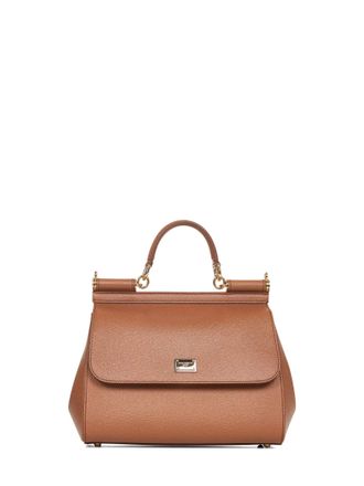 Dolce & Gabbana Sicily Top Handle Bag - Camel