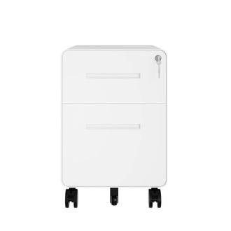 Bisley Rollcontainer EasyRoll: mit 1 Schublade und 1 H&auml;ngeregistaturschublade/B&uuml;rocontainer wei&szlig;/Rollwagen Ma&szlig;e: H:500 x B:400 x T:500 mm; Gebrauch f&uuml;r Schre