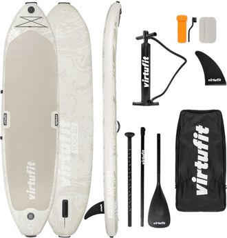 VirtuFit Supboard Yoga 355 - Beige - Fitness- & Yoga-Paddleboard - Aqua-Fitness - Komplettes Zubehör