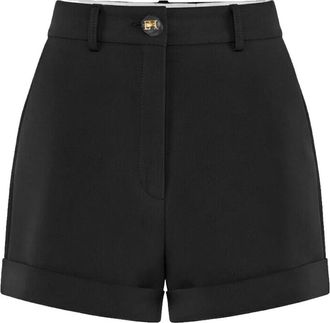 Elisabetta Franchi Femme, Shorts, Noir, Taille: 36 FR Short L&eacute;ger en Cr&ecirc;pe