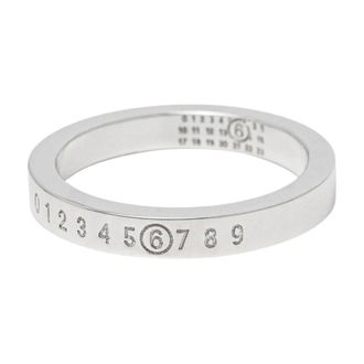 Maison Margiela Minimal Logo 3mm Ring - - Accessories - Damen - Grau - 46 MM