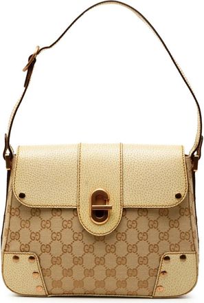 Gucci Hobo Bags - GG Canvas Turnlock Shoulder Bag - Gr. unisize - in Braun - f&uuml;r Damen