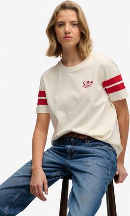 Superdry Print-Shirt VARSITY STRIPE SCRIPT TEE