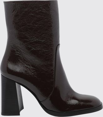 Stuart Weitzman Vera Lackleder-Stiefeletten mit hohem Blockabsatz