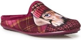 Pediconfort Mules fantaisie motif chat ou chien - FEMME - Taille : 42 - Couleur : Imprimé bordeaux