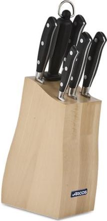 Arcos Messer-Set Geschmiedet 6-teilig Edelstahl Nitrum - Vielseitige Küchenmesser zum Schneiden von Fleisch und Gemüse - Ergonomischer Griff aus Polyoxymeth