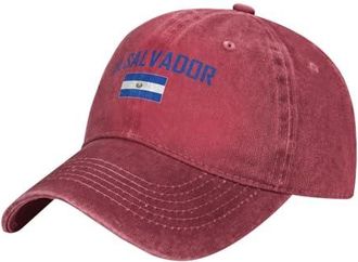 Generic Baseball Casquette Drapeau Salvadorien Vintage L&eacute;ger Sun Protection Casquettes S&eacute;chage Rapide Sunhat pour Hip Hop Course Entra&icirc;nements