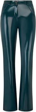 Freddy WR.UP Pantalon WR.UP à taille classique évasée en latex, Dark Sea, Large
