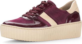 Gabor Damen Low-Top Sneaker, Frauen Halbschuhe,schn&uuml;rer,Business,Freizeit,stra&szlig;enschuhe,Strassenschuhe,Turnschuhe,aubergine/Sand,38 EU / 5 UK