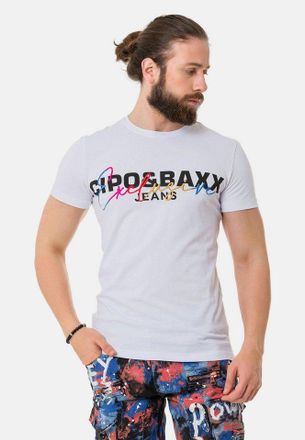 Cipo & Baxx T-Shirt T-Shirt mit Rundhalsausschnitt