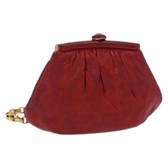 Chanel Pochette en cuir Pre-owned - Femme - Pre-owned - Rouge - Taille: ONE Size