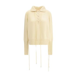 Ermanno Scervino Femme, Pulls, Beige, Taille: 34 FR Pull en cachemire pur avec tressage artisanal
