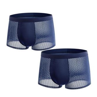 Generic Lot de 2 boxers pour homme, sous-v&ecirc;tements en maille douce et coupe id&eacute;ale en maille transparente, sexy, respirant et confortable, sans &eacute;tiquette qui 