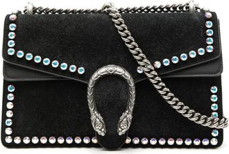 Gucci Hobo Bags - Small Suede Crystal Embellished Dionysus Shoulder - Gr. unisize - in Schwarz - f&uuml;r Damen