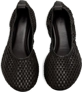 St.Agni ballerines Lattice tress&eacute;es - Noir