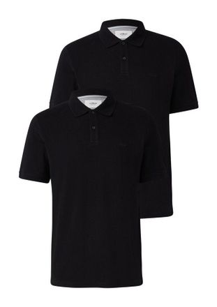 s.Oliver Kurzarmshirt Polo-Shirt Poloshirt aus Piqu&eacute; mit Logo im Doppelpack