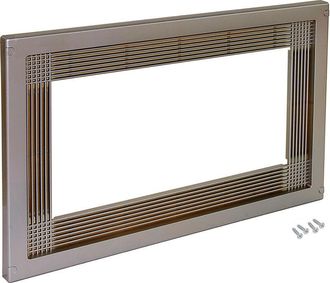 Emuca Mikrowellenrahmen, zum Einbau in die K&uuml;chenzeile, Modul 600mm, 600x400mm, Kunststoff, Nickel satiniert - Emuca
