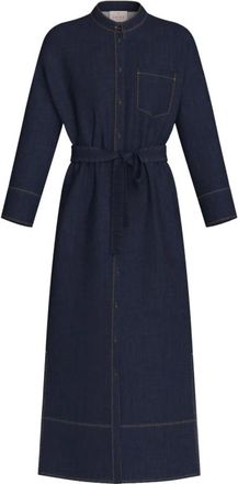 Emme Di Marella Emme DI Marella, Femme, Robes, Bleu, Taille: 44 FR Emmsarta Denim Shirt Dress