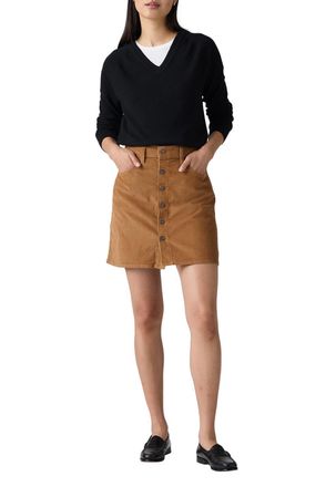 Levi's Damen Retro Cordrock mit Knopfleiste Sweet Honey Neutral 26