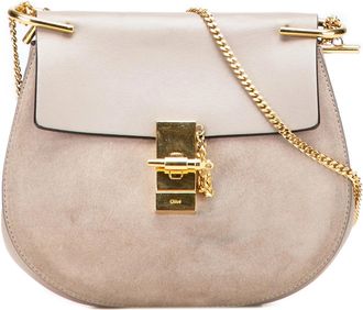 Chloé Hobo Bags - Small Suede and Calfskin Drew Crossbody - Gr. unisize - in Braun - für Damen