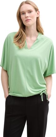 Tom Tailor T-Shirt mit Logo-Stickerei, Off White, XXXL