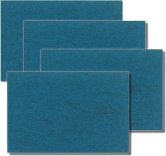 KELA Tischset 4-teilig ALIA, Platzdeckchen 45 x 30 x 0,4 cm, Filz Platzsets abwaschbar, petrol