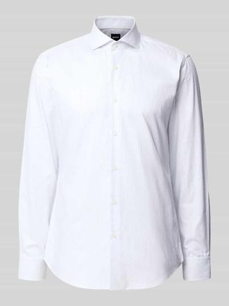 HUGO BOSS Regular Fit Businesshemd aus Wolle mit Kentkragen