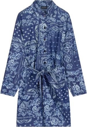 Emporio Armani Femme, Robes, Multicolore, Taille: 42 FR Bandana print chambray dress