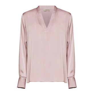 Blanca Vita Begma2024Ametista V-Ausschnitt Bluse - - Blouses & Shirts - Damen - Rosa - XS