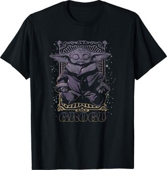 Star Wars The Mandalorian Grogu Meditation Tarot Card T-Shirt