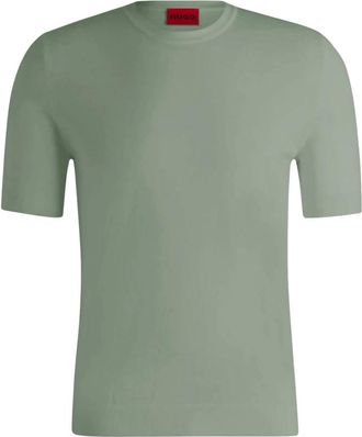 HUGO BOSS Homme, Pulls, Vert, Taille: M Pull en maille viscose m&eacute;lang&eacute;e
