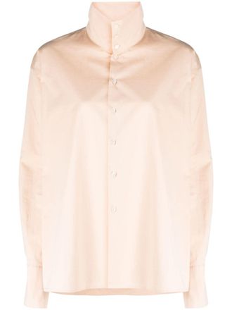 Fabiana Filippi chemise en popeline &agrave; col montant - Rose