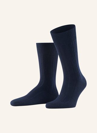 Falke Str&uuml;mpfe Lhasa Rib Mit Merinowolle blau