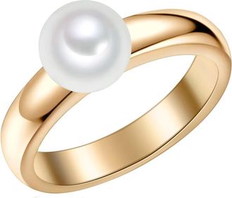 Valero Pearls Ring - Sterling Silber Ring S&uuml;&szlig;wasser-Zuchtperle - Gr. 50 - in Gold - f&uuml;r Damen