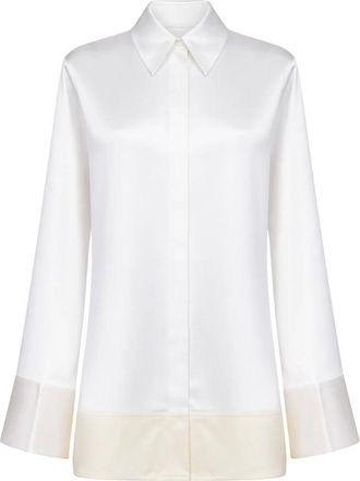 Toteme Femme, Blouses et Chemises, Blanc, Taille: 38 FR Chemise Droite Oversize