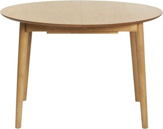 Miliboo Erweiterbarer Tisch mit integrierten Verl&auml;ngerungen rund aus hellem Holz mit Eichenfurnier B115-154 cm EGO