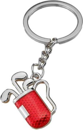 Generic Mini porte-cl&eacute;s de golf mignon en de zinc pour hommes, femmes, gar&ccedil;ons et filles, Rouge et argent., Refer to description