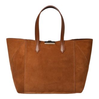 Baldinini Femme, Sacs, Brun, Taille: ONE Size Suede Tote Bag
