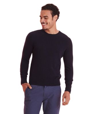 Naadam Herren The Original Cashmere Crewneck Sweater, Marineblau, Mittel