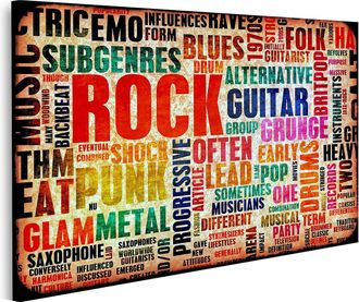 Islandburner Bild auf Leinwand Rockmusik Stile und Begriffe in Verschiedenen Farben Bilder Wandbilder Poster