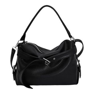 Generic Sac &agrave; bandouli&egrave;re r&eacute;tro pour moto - Grande poign&eacute;e sur le dessus - Couleur unie - Pour le travail, le bureau, les voyages, le shopping, Noir, 350.00 x