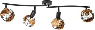 Globo Lighting Barre de spots de plafond noire 4x E14