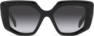 Prada Cat-Eye-Sonnenbrille mit Logo - Schwarz