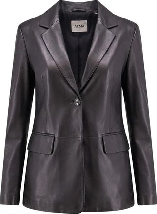 Arma Sema Einreiher-Lederblazer - - Jackets - Damen - Schwarzk - XS