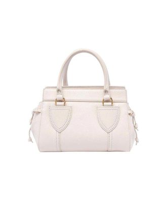 Coccinelle Womens Handbag Lambskin White Cow Leather