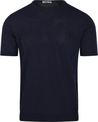 Roberto Collina Homme, Tops, Bleu, Taille: XL Pull Col Rond