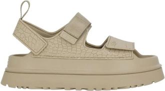 UGG Ugg, Femme, Chaussures, Beige, Taille: 36 EU Goldenglow Embossed Sandal