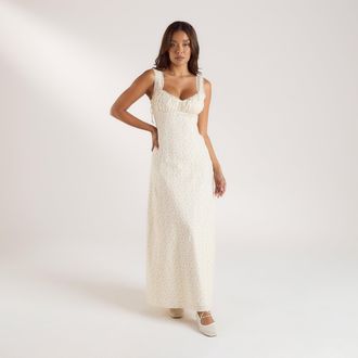 Lounge Maxikleid mit Korsettr&uuml;cken - Pfirsichbl&uuml;te - 36