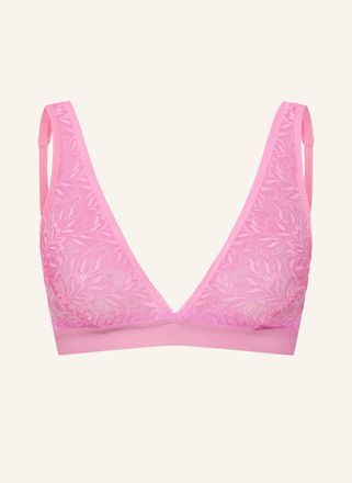 erlich textil Erlich Textil Iconic Lace B&uuml;gelloser Plunge Bh Gro&szlig;e Cups Mittlerer Halt Aus Nachhaltiger Spitze - Verstellbare Tr&auml;ger pink