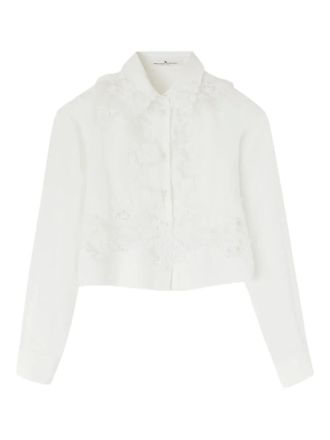 Ermanno Scervino Seidenhemd mit Spitzenverzierung - Nude